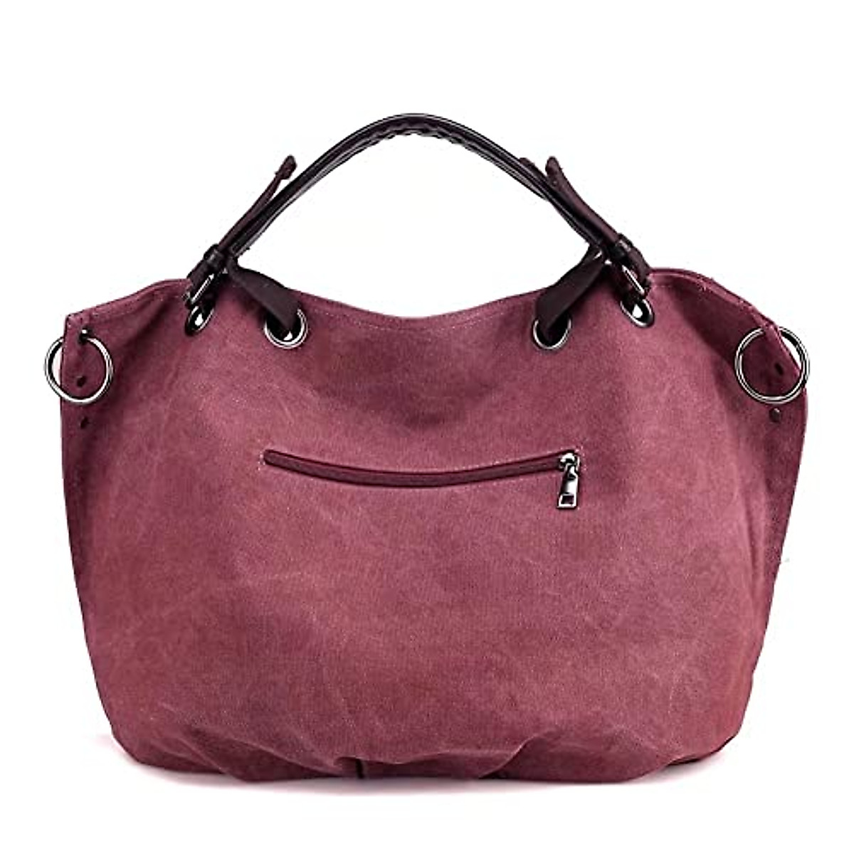 Mudono Top Handle Handbag for Women Large Capacity Shoulder Bag Canvas Crossbody Bag Casual Tote Bag Retro Satchel Purse