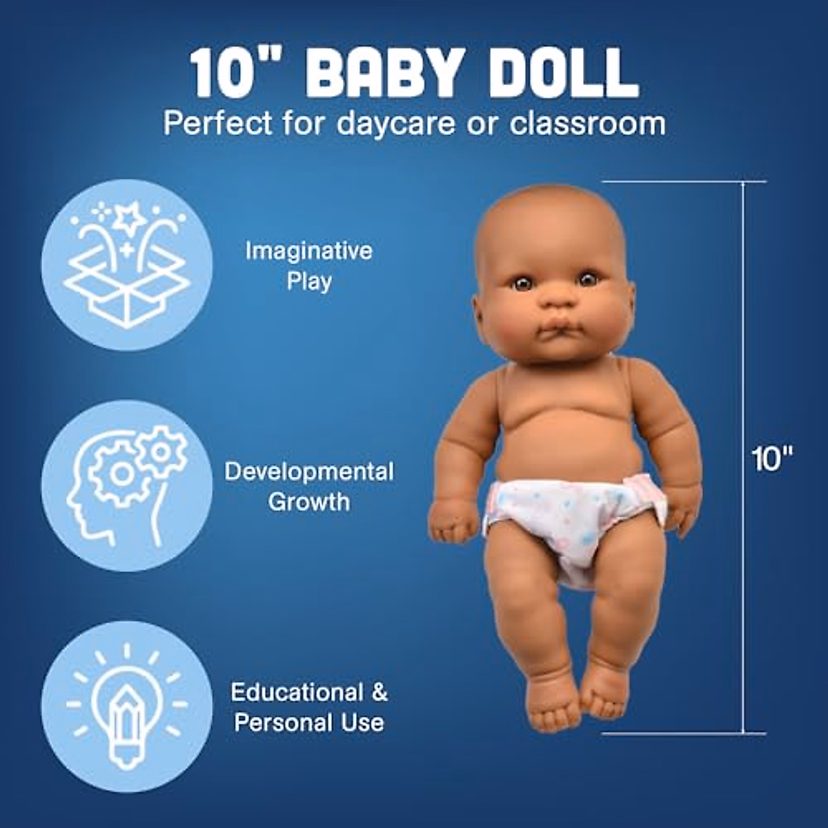 U. S. Toy Constructive Playthings Huggable Multi-Cultural Baby Dolls for Kids, Set of 4, 10"