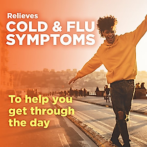 Amazon Basic Care Daytime Cold and Flu Relief, Non-Drowsy, Liquid Medicine, Original Flavor, 12 fl oz (Pack of 1)