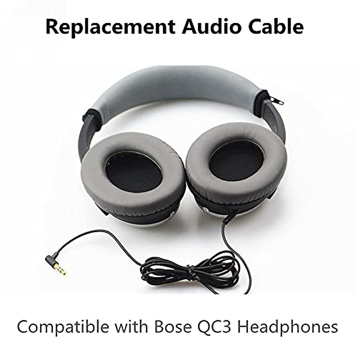 Saipomor QC3 Replacement Audio Cable Compatible with Bose QuietComfort 3 QC3 Headphones