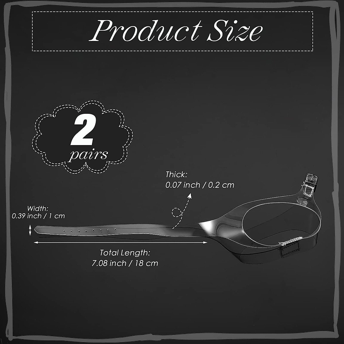 Xinnun 2 Pairs Shoe Straps for Heels Detachable Clear Shoe Belt Ankle Strap Women's Transparent Laces Anti Loose Shoelace Accessories for Holding Loose High Heel