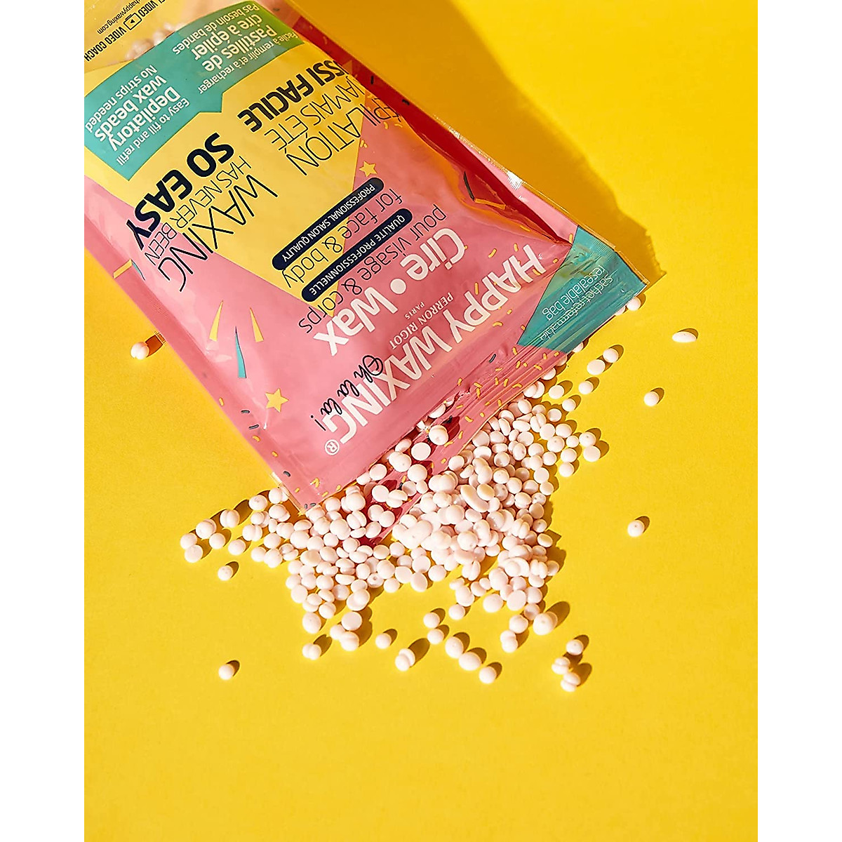 Happy Waxing - Refill Wax Beads - Easy To Apply - Painless Hair Removal - Smooth Gel Texture - Patented Formula Offers High Performance Results - Efficient for all Areas of the Body - 14.11 OZ - 400 G