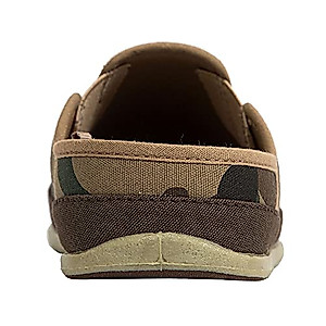 Deer Stags Boy's Lil Spike Slipper, Green/Camo, 6 Big Kid