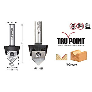 Amana Tool - Round Over Pt. Body 1/2" Shk (RC-1052), Industrial Grade