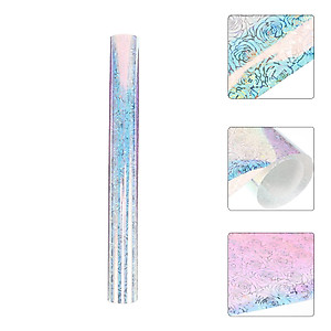 TEHAUX 1 Roll Self Adhesive Vinyl Stickers Adhesive Vinyl Bundle Colorful Vinyl Stickers Holographic Overlay Drinking Cup Stickers Vinyl Adhesive Stickers Household The Pet Flowers