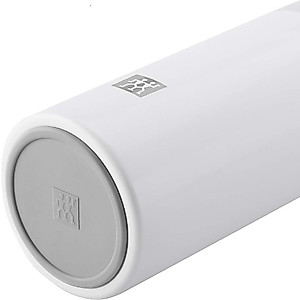 Zwilling Thermo Thermos Flask, Integrated Filter Insert, Vacuum Flask for Tea & Infused Water, Double Wall Insulation, 420 ml, Height: 17,2 cm, White