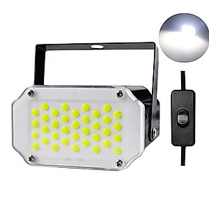AQOOL Halloween White Strobe Lights, Sound Activated Mini 36 LED Strobe Light for Parties, Speed Adjustable Super Bright DJ Stage Lighting for Halloween Room Dance Stage Disco(No Remote)