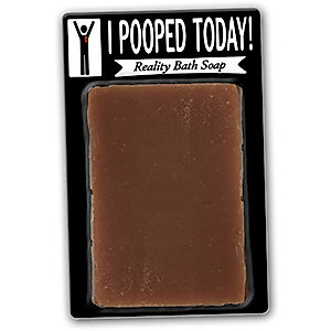 I Pooped Today Soap Chocolate Bath Soap Poop Gags for Women Men Chocolate Novelty Soap Secret Santa Unisex White Elephant Stocking Stuffers for Men Retirement Gags Over-The-Hill Birthday