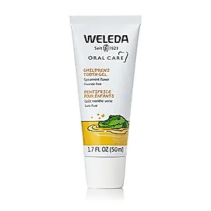 Weleda Oral Care Childrens Tooth Gel, 1.7 Fluid Ounce, Fluoride Free, Spearmint Flavor, Plant Rich Toothpaste with Calendula, Silica and Fennel