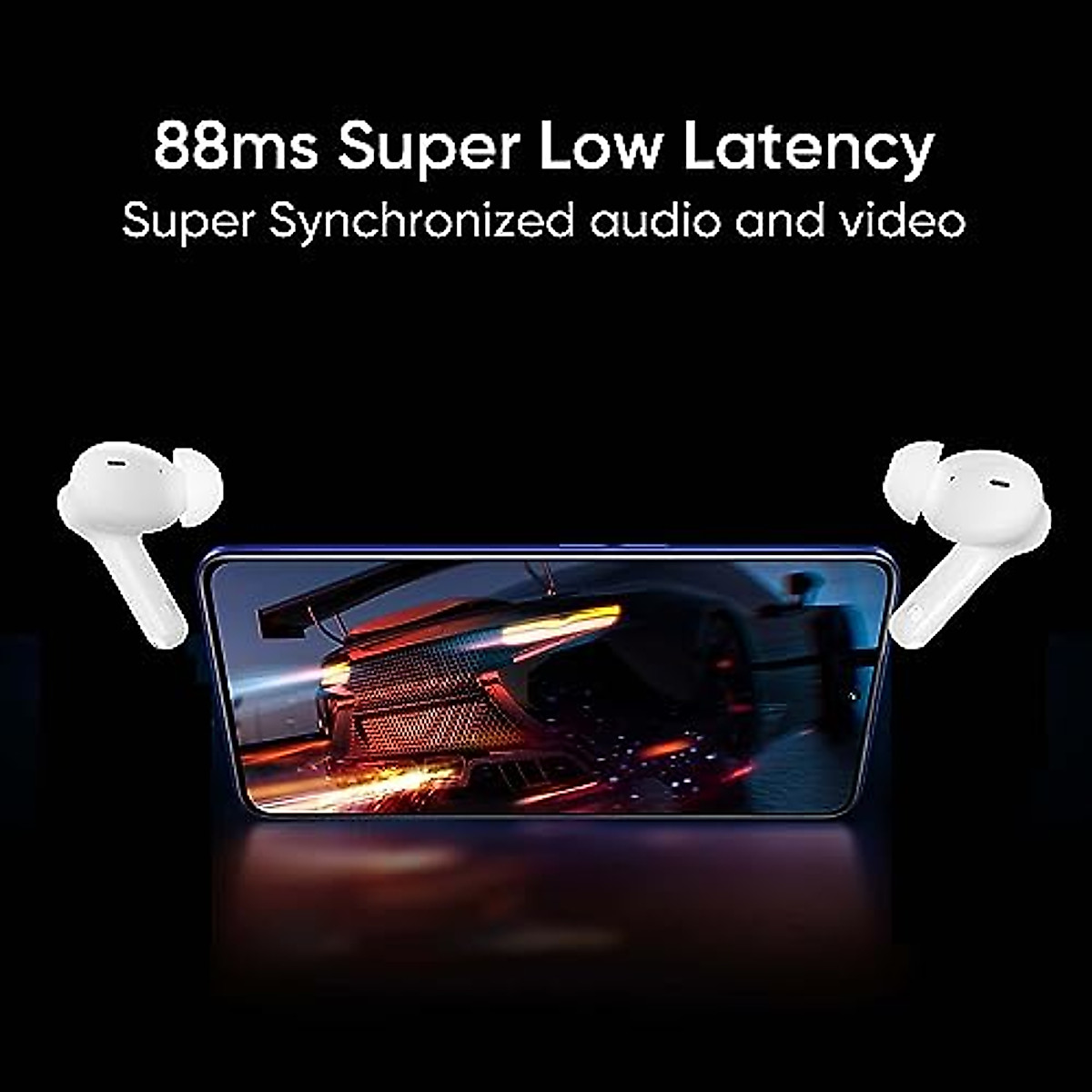 realme TechLife Buds T100 Bluetooth Truly Wireless in Ear Earbuds with mic, AI ENC for Calls, Google Fast Pair, 28 Hours Total Playback with Fast Charging and Low Latency Gaming Mode (Black)