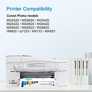 MX922 Ink Cartridges Replacement for Canon PGI-250XL CLI-251XL 250 XL 251 XL Ink Cartridge for PIXMA MX922 MX920 MG5520 MG5420 MG7520 IX6820 Series Printer (5 Pack Combo) High Capacity
