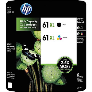 HP 61Xl High Yield Black and Tri-color Ink Cartridges Combo