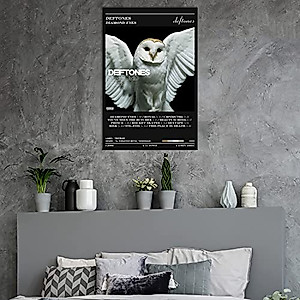 Dnuzlk Deftones Poster Diamond Eyes Music Album Cover Posters Canvas Poster Wall Art Prints Painting for Living Room Decoration Gift 16" x 24" Unframed