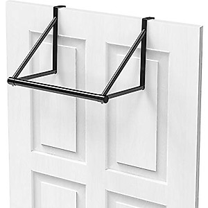 Simple Houseware Over The Door Clothes Hanging Rod, Black