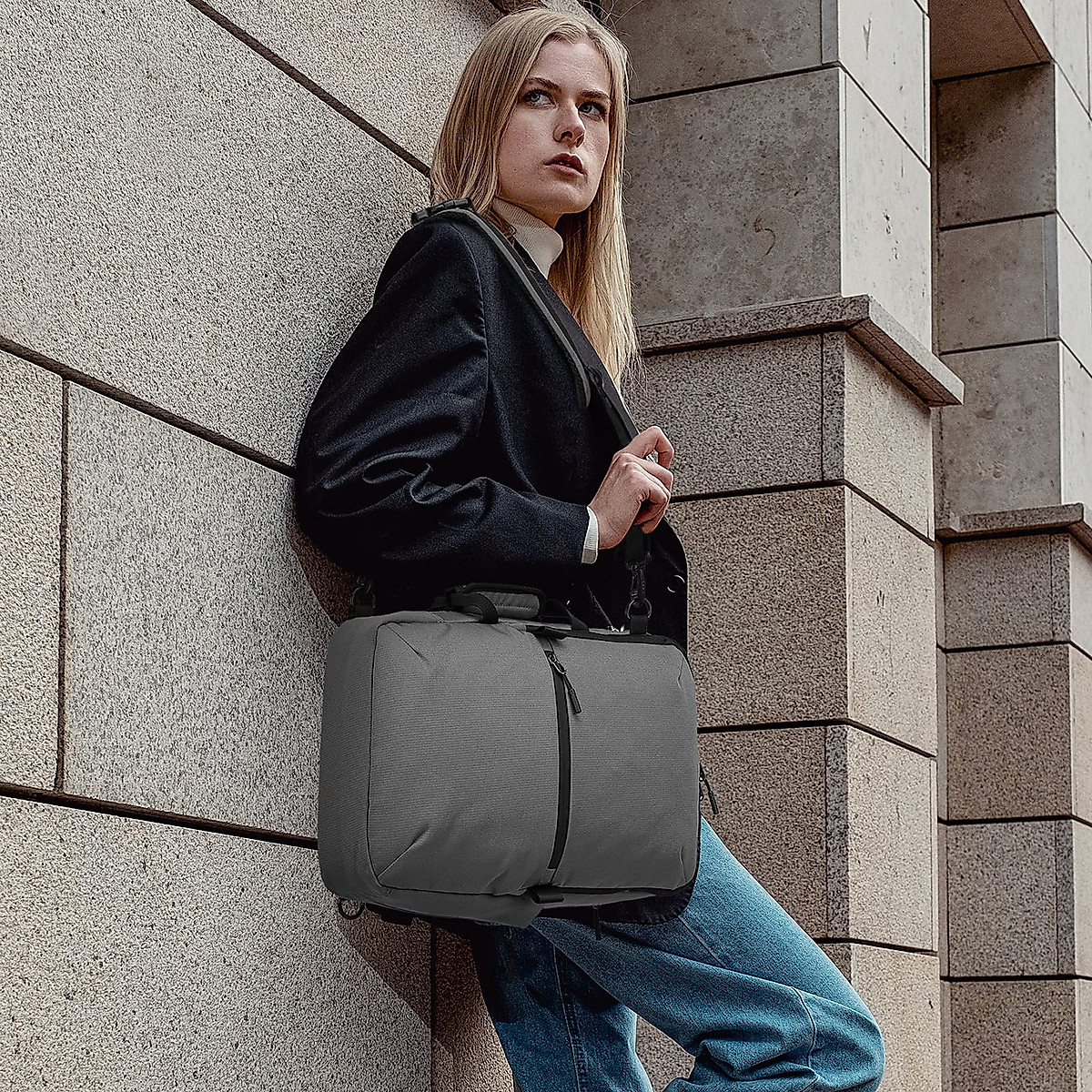 Laripwit Laptop Backpack 15.6 Inch, Business Slim Durable Laptop Backpack Bag for Men Women Small College Computer Backpack Fits Laptop and Notebook, Gray