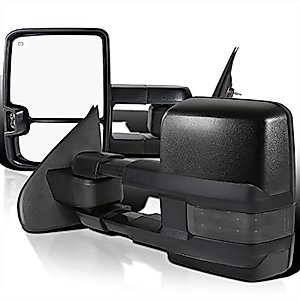 Spec-D Tuning Power Heat Extend Towing Mirrors W/Smoke Led Signal Compatible with Chevy Silverado GMC Sierra 2014-2018