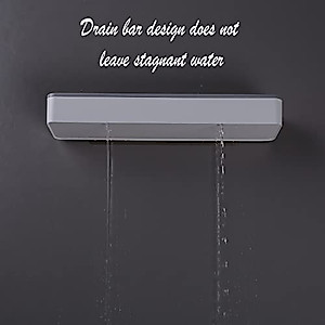 HSEdge Plastic Shower Caddy Shower Shelves No Drilling Adhesive Bathroom Shelf Wall Mounted Storage Rack Kitchen Spice Rack (16.33")