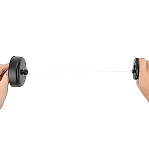 Retractable Clothesline Indoor, 304 Stainless Steel Clothes Line Adjustable Rope Shower Clothes Line Outdoor Heavy Duty Wall Hanging Mount for Hotel Garden Courtyard 9.2 Feets (Black)