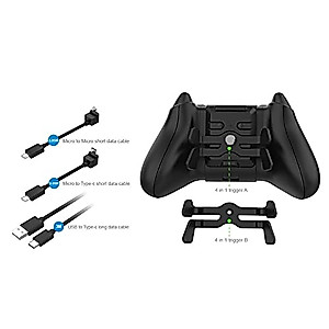 Gamepad Back Clip Button Controller Extended Back Button Attachment 4 Paddles for X-Box One X S,X-Box Series S/X