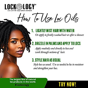 Peppermint Tea Tree Loc Oil for Dreads & Locs - Natural Dreadlock Hair Products, Black Owned