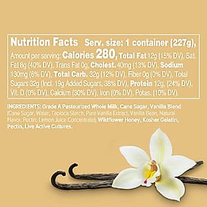 Noosa, Yoghurt Vanilla Bean, 8 Ounce, Probiotic, Whole Milk Yogurt, No Artificial Ingredients, Gluten Free