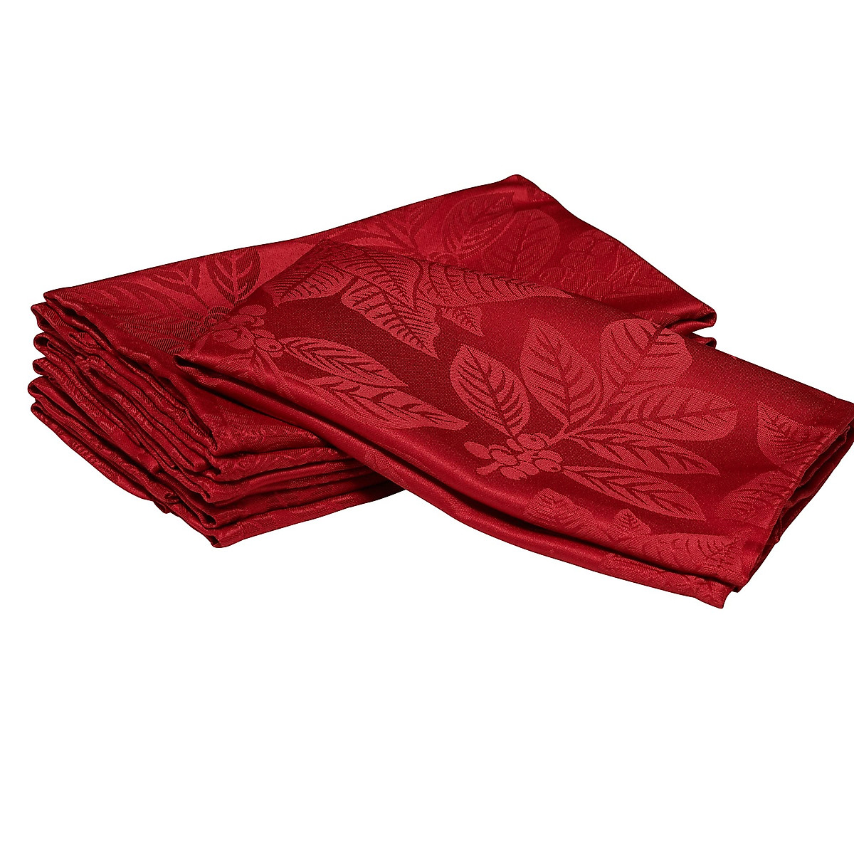 Kadut Christmas Tablecloth, Poinsettia Leaf Red Tablecloth (60 x 102 Inch) for 6 Foot Rectangle Tables, Heavy Duty Fabric, Table Cloth for Harvest, Xmas Holiday, Winter, and Parties Table Cover