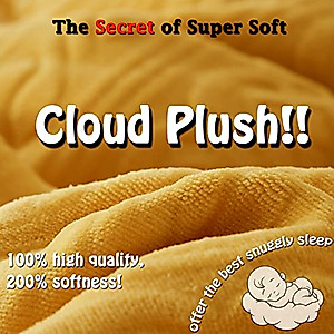 MorroMorn Queen Duvet Cover Set, Boho Bedding Sets Tufted, Fluffy Comforter Covers with Pillowcases Zipper - Soft Cozy Textured Luxury Modern Neutral Gold (Mustard Yellow, Full/Queen)