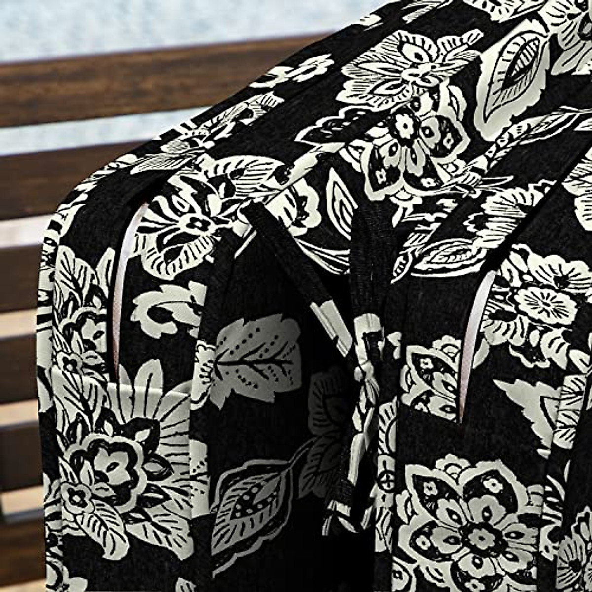 Arden Selections ProFoam Essentials Outdoor Dining Chair Cushion Cover 20 x 20, Ashland Black Jacobean