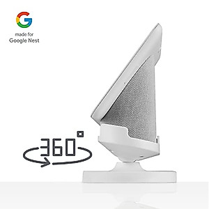 Wasserstein Adjustable Stand for Google Nest Hub (2nd Gen) - Made for Google (Chalk)