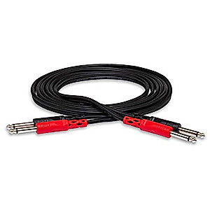 Hosa CPP-202 Dual 1/4" TS to Dual 1/4" TS Stereo Interconnect Cable, 2 Meters
