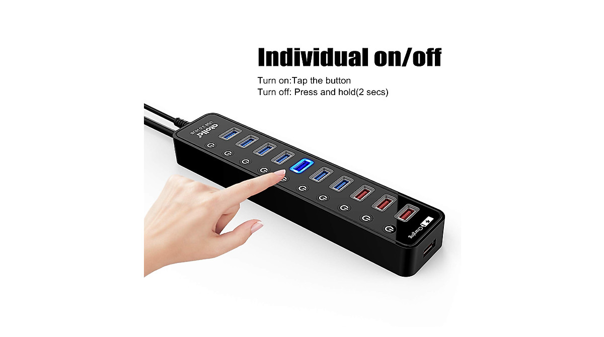 Atolla Powered USB 3.0 Hub with 11 Ports