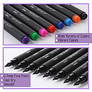 Mr. Pen- Felt Tip Pens, Pens Fine Point, Pack of 8, Fast Dry, No Smear, Colored Pens, Journaling Pens, Felt Pens, Planner Markers, Planner Pens
