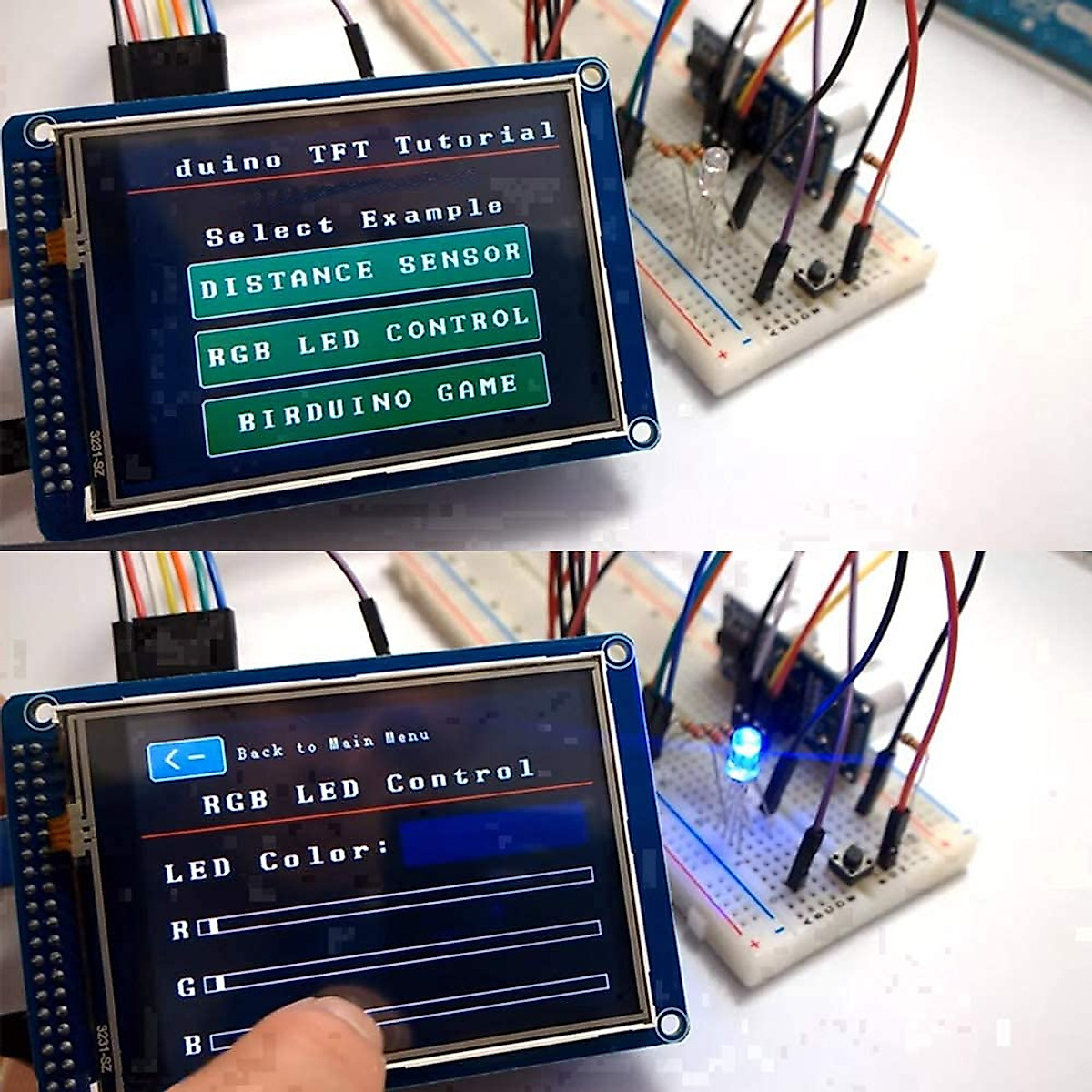 DIYmalls ILI9341 Display 3.2 inch + Breadboard Jumper Wire Alligator Clip Cable