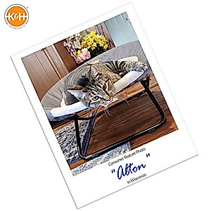 K&H PET PRODUCTS Elevated Cozy Cot Classy Gray Small 19 Inches