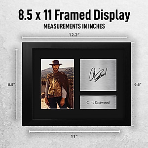 HWC Trading Clint Eastwood Gifts USL Framed Printed Signed Autograph Picture for Movie Memorabilia Fans - US Letter Size