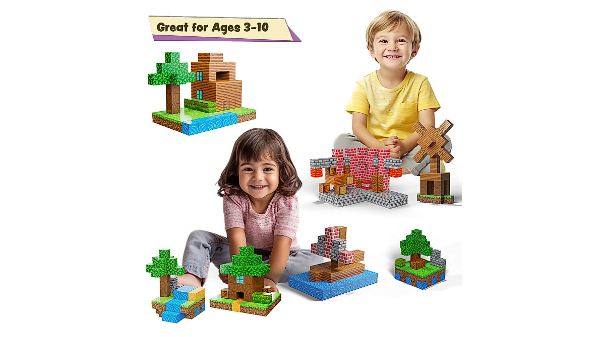 BrainSpark 100PCS Magnetic Building Blocks for Kids