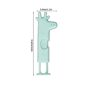 Tgoon Chip Bag Clip, Bag Sealing Clips High Elasticity Bright Color Plastic Material Simple Practical Giraffe Look for Office for Snack Bag for Kitchen(Giraffe Seal Buckle - Green)