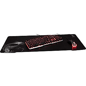 MSI Agility GD70 Premium Gaming Mouse Pad, XXL Wide Extended Size, Smooth Silk Fabric, Anti-Slip Natural Rubber Base, 36” X 16” X 0.1”