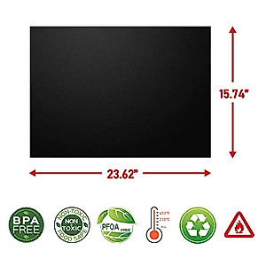 RENOOK Oven Liners for Bottom of Oven, 2 Pack Non-Stick Heavy Duty Oven Mat Set, 15.75"x 23" BPA and PFOA Free Oven Floor Protector Liner, Kitchen Friendly Cooking Accessory