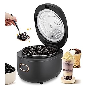 YJINGRUI Boba Cooker Boba Pot 5L Automatic Pearl Tapioca Cooker for Boba Tea & Bubble Tea & Milk Tea Touchscreen 110V