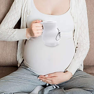 My Little Nugget Pregnancy Mug for Tea and Coffee (14oz) Distinctive Shaped Cute Mug Made from Ceramic Material for Tea and Coffee - Great Idea for Pregnant Mom, Baby Shower, Mother’s Day - White