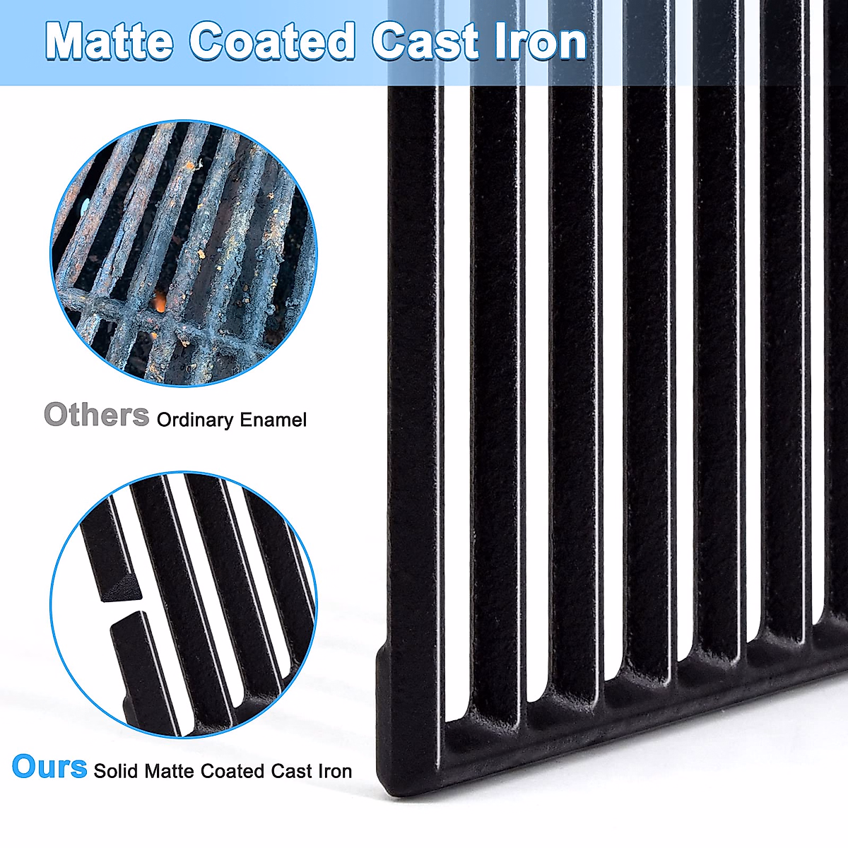 Adviace Grill Replacement Parts for Charbroil Gas2Coal 463370519, 463370516, 463340516, 463336818, 463341918, 463370518, 16 15/16'' Cooking Grates, Grill Burner, Heat Shield Plates and Crossover Tubes