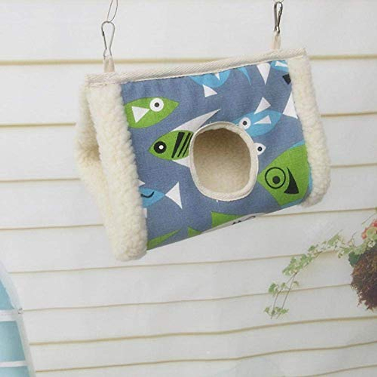 Bird Nest Tent Hammock Winter Warm Sleeper Hanging Swing Nest Thickened Bed House for Small Parrot Parakeet Cockatiel Conure Cockatoo Lovebird Budgie Finch Canary Cage Perch (A)