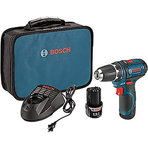 BOSCH PS31-2A 12V Max 3/8 In. Drill/Driver Kit with (2) 2 Ah Batteries and BOSCH DDMS40 40-Piece Assorted Impact Tough Drill Drive Custom Case System Set
