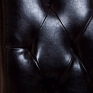 Christopher Knight Home Gentry Bonded Leather Dining Chairs, 2-Pcs Set, Black