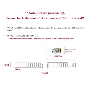 Spray Hose for Kitchen Faucets, Pull Down Replacement, Kitchen Sink Faucet Pull-Out Spray Replacement Hose， 59-inch Chrome Finish