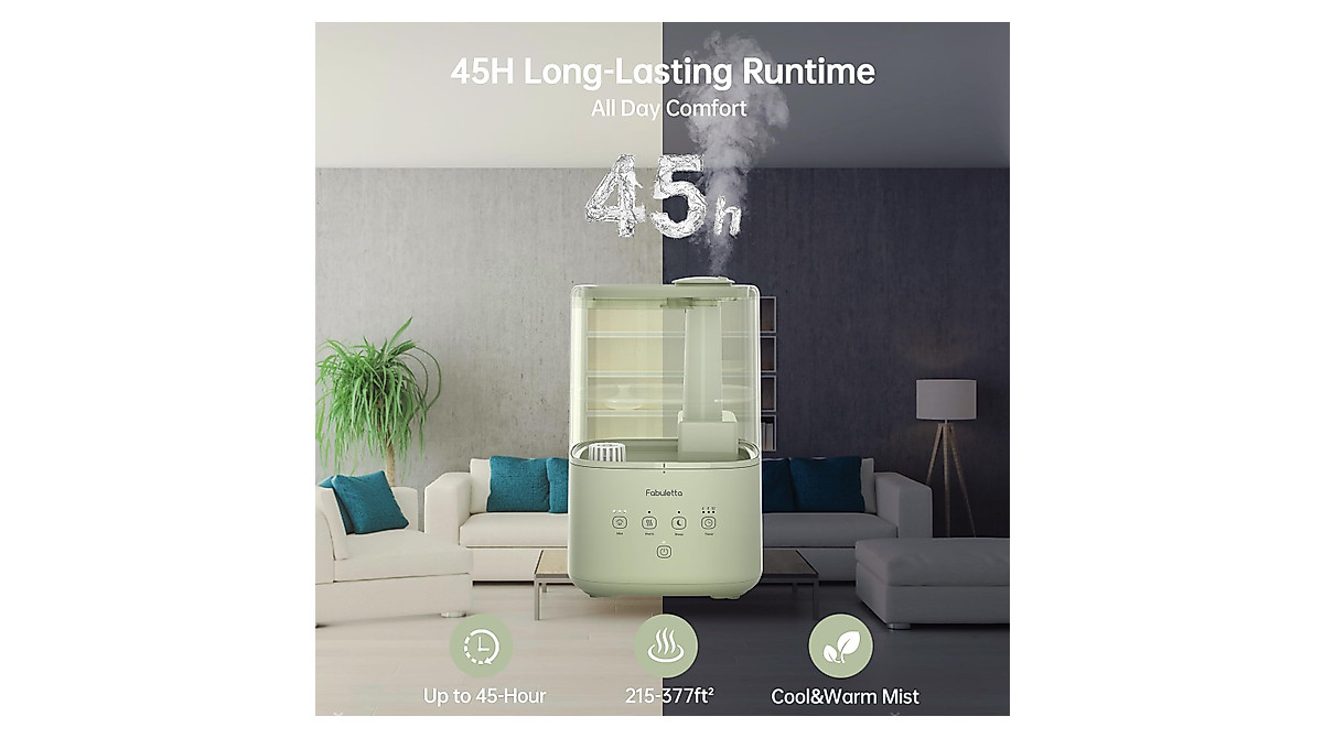FABULETTA Humidifier: Warm & Cool Mist for Large Rooms