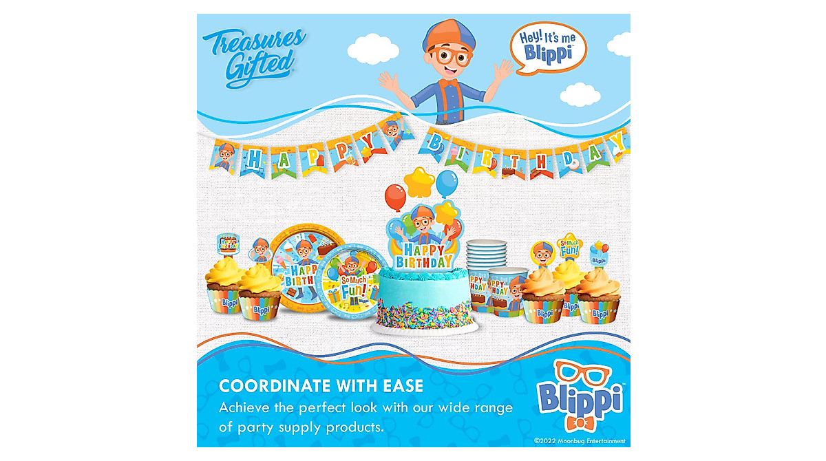 Blippi Birthday Banner - Fun Kids Party Decorations | Treasures Gifted