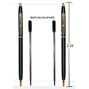 Classic Black and Gold Police Uniform Pens | Uniform Pens for Men | Police Gift | Pens for Women | Uniform Pen Supplies | Matte Black and Gold Pens | Police Pens by"Beall's Bay"