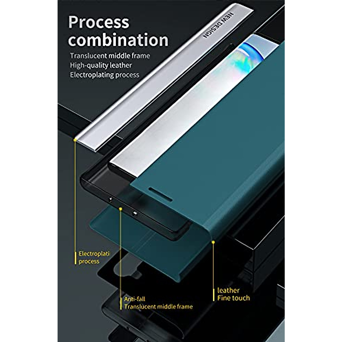 Ysnzaq for Xiaomi Redmi Note 10 4G (Not 5G) Flip Phone Case with Hard PU + TPU Leather Fashion Slim Shockproof Magnetic Full Body Protective Kickstand Phone Cover for Xiaomi Redmi Note 10S CX Green